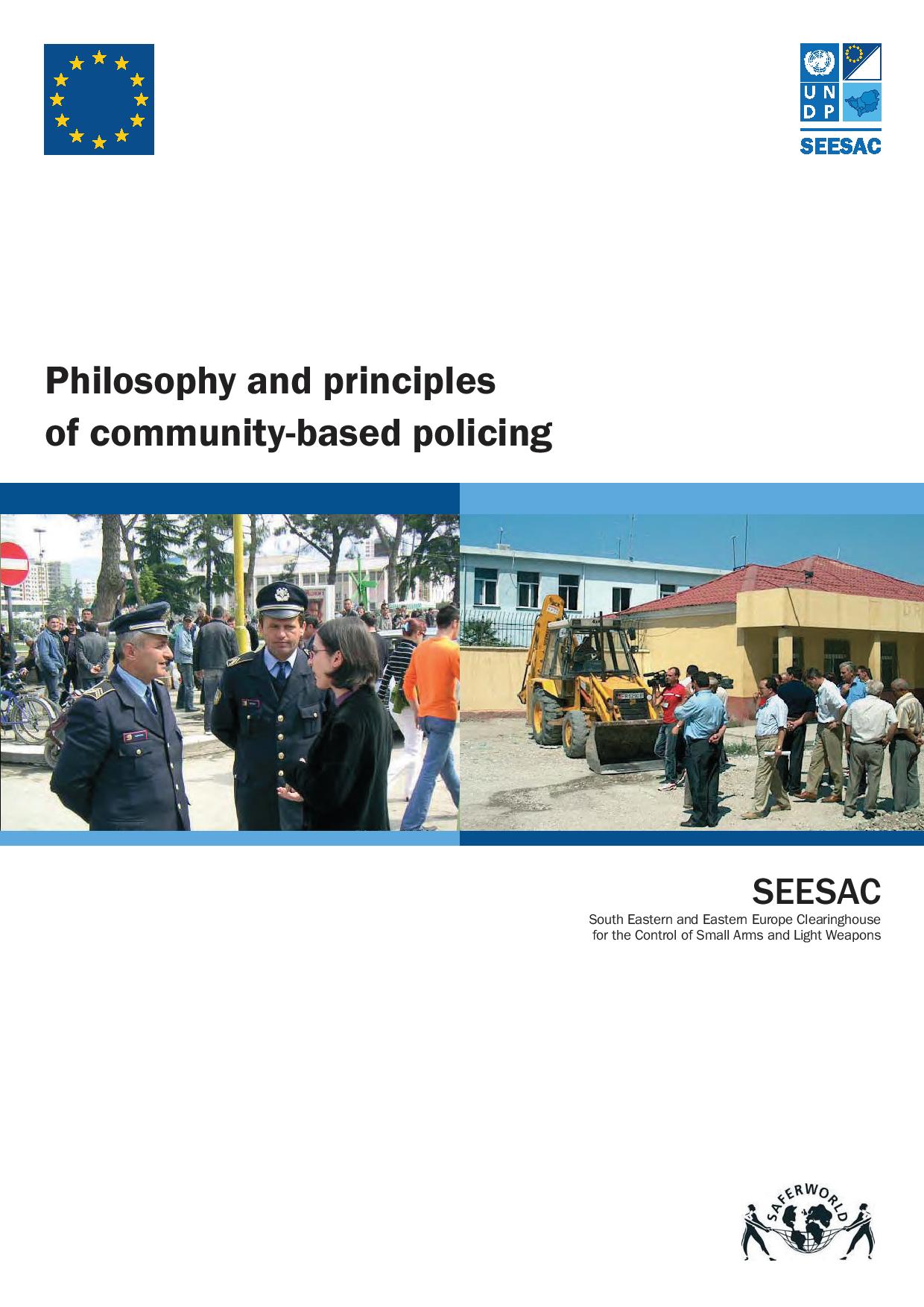 Philosophy and principles of community-based policing - Strengthening ...
